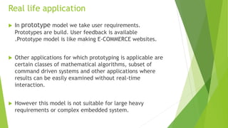 Project on software engineering types of models | PPT