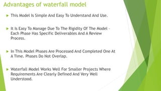 Project on software engineering types of models | PPT