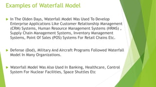 Project on software engineering types of models | PPT