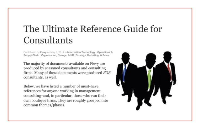 The Ultimate Reference Guide for Consultants | PDF | Management ...
