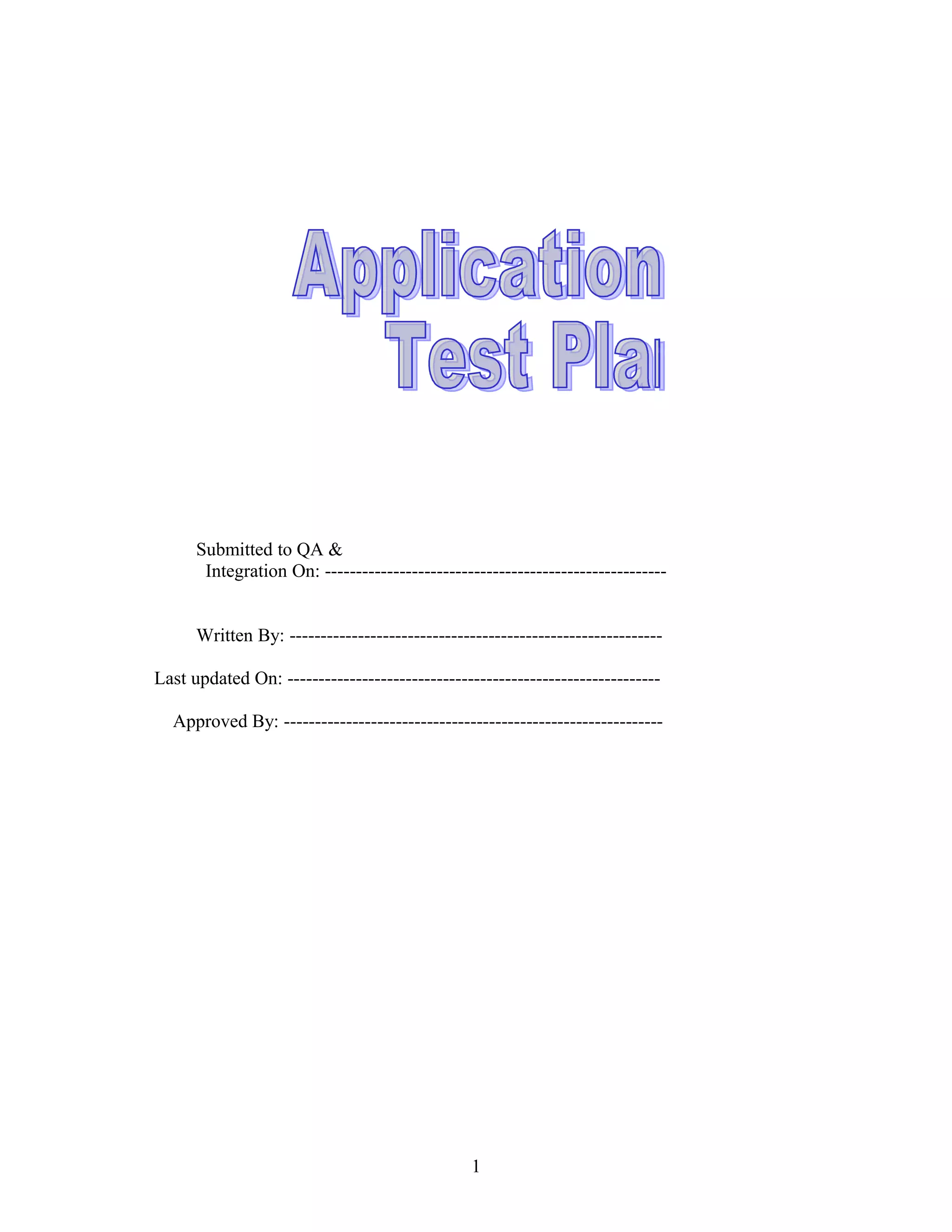 ApplicationTestPlan[1] | PDF