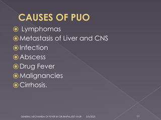 General Mechanism of Fever.pptx for ayurveda students | PPTX