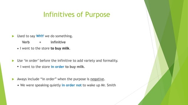 Infinitives of purpose_powerpoint | PPTX