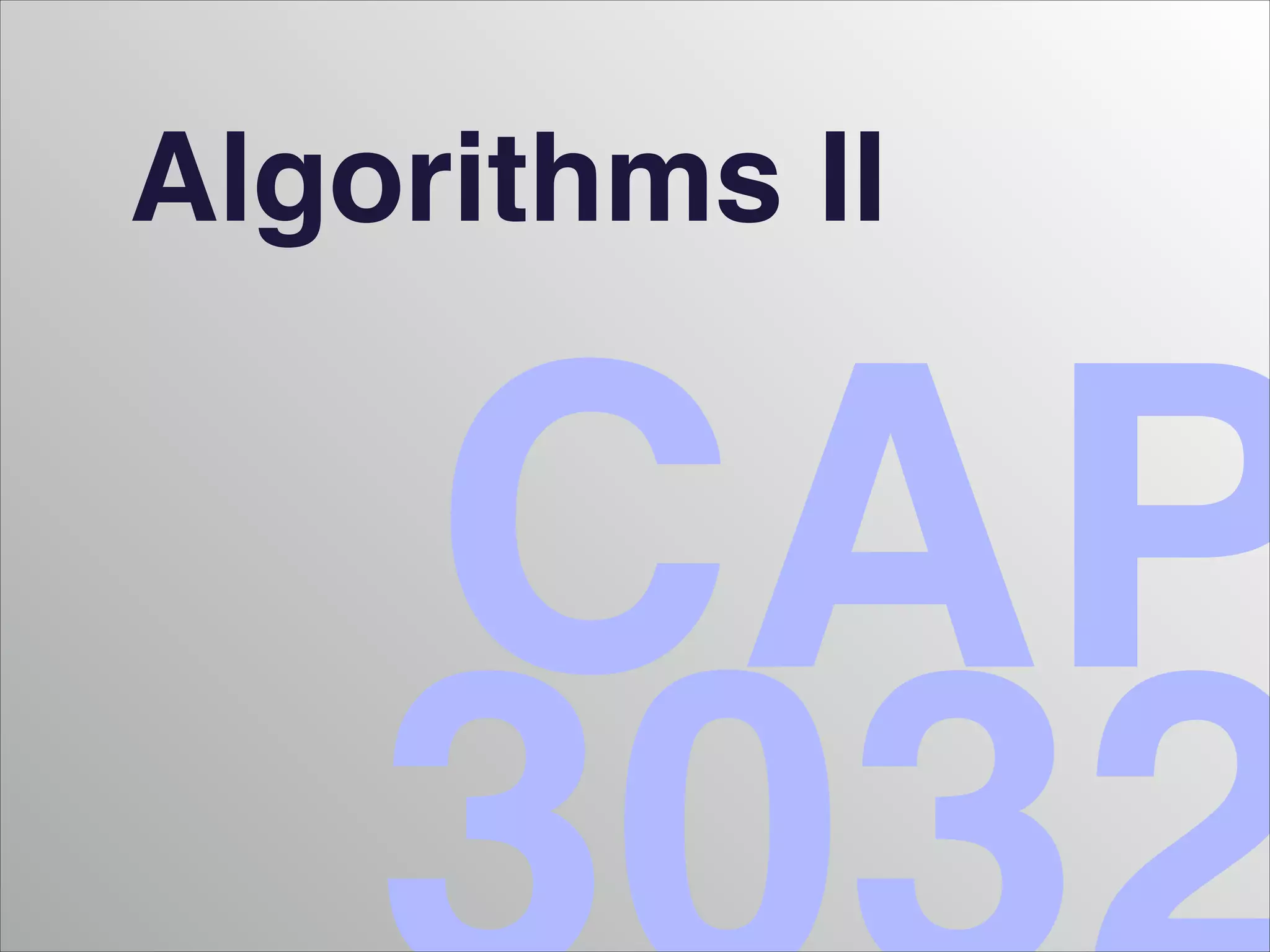 19. Algorithms II | PDF
