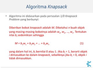 Kriptografi - Algoritma Kriptografi Knapsack | PDF