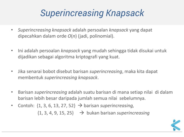 Kriptografi - Algoritma Kriptografi Knapsack | PDF