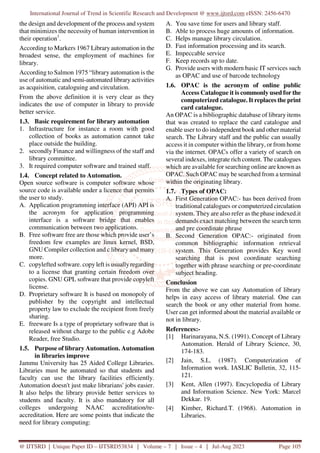 An Introduction to Library Automation | PDF