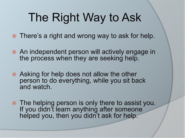 Ask for help | PPTX