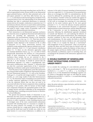 Double General Point Interactions Symmetry and Tunneling Times | PDF