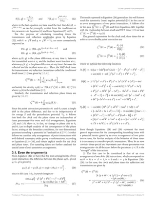 Double General Point Interactions Symmetry and Tunneling Times | PDF