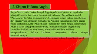 Sistem Hukum Didunia Tugas Fakultas Hukum | PPT