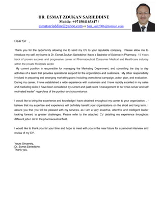 ESMAT ZOUKAN SARIEDDINE CV2 (1) | PDF