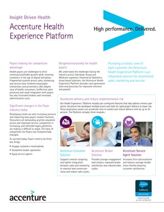 Accenture Health Experience Platform | PDF