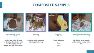 Leaf colour chart ,Soil sampling , determination of bulk density ...