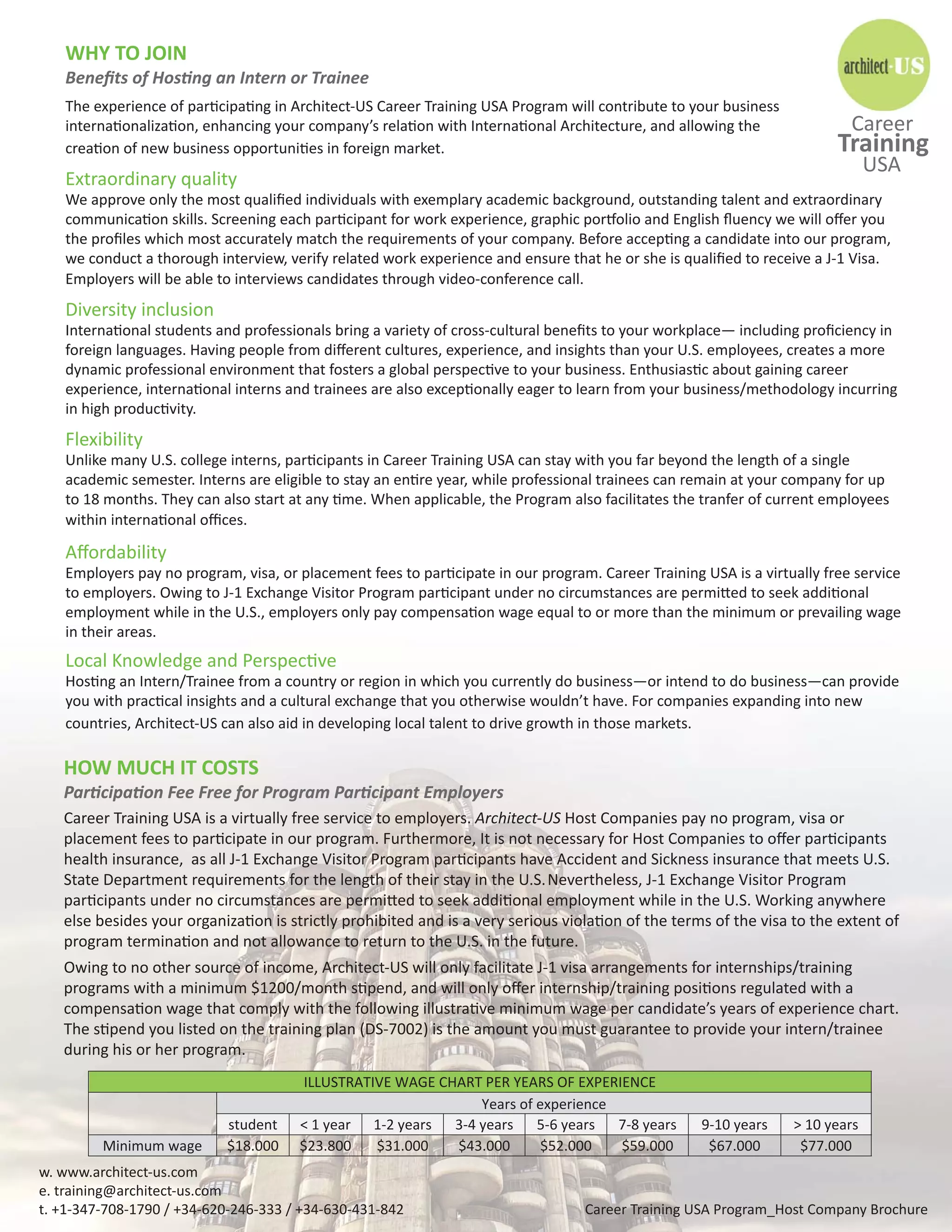 Architect-US Host Company Brochure | PDF