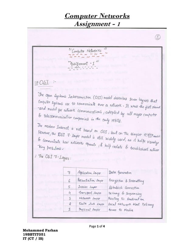 OSI model networking internet. | PDF