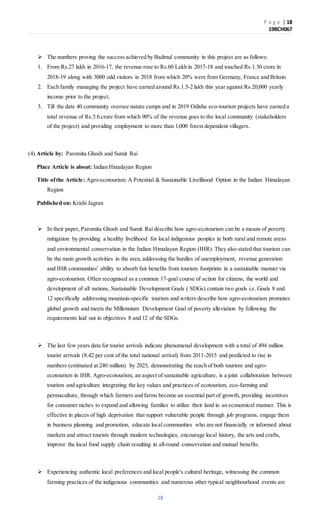 A Case Study on Ecotourism. | DOCX