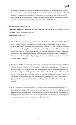 A Case Study on Ecotourism. | DOCX