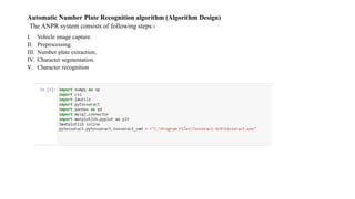 19BCS1815_PresentationAutomatic Number Plate Recognition(ANPR)P.pptx