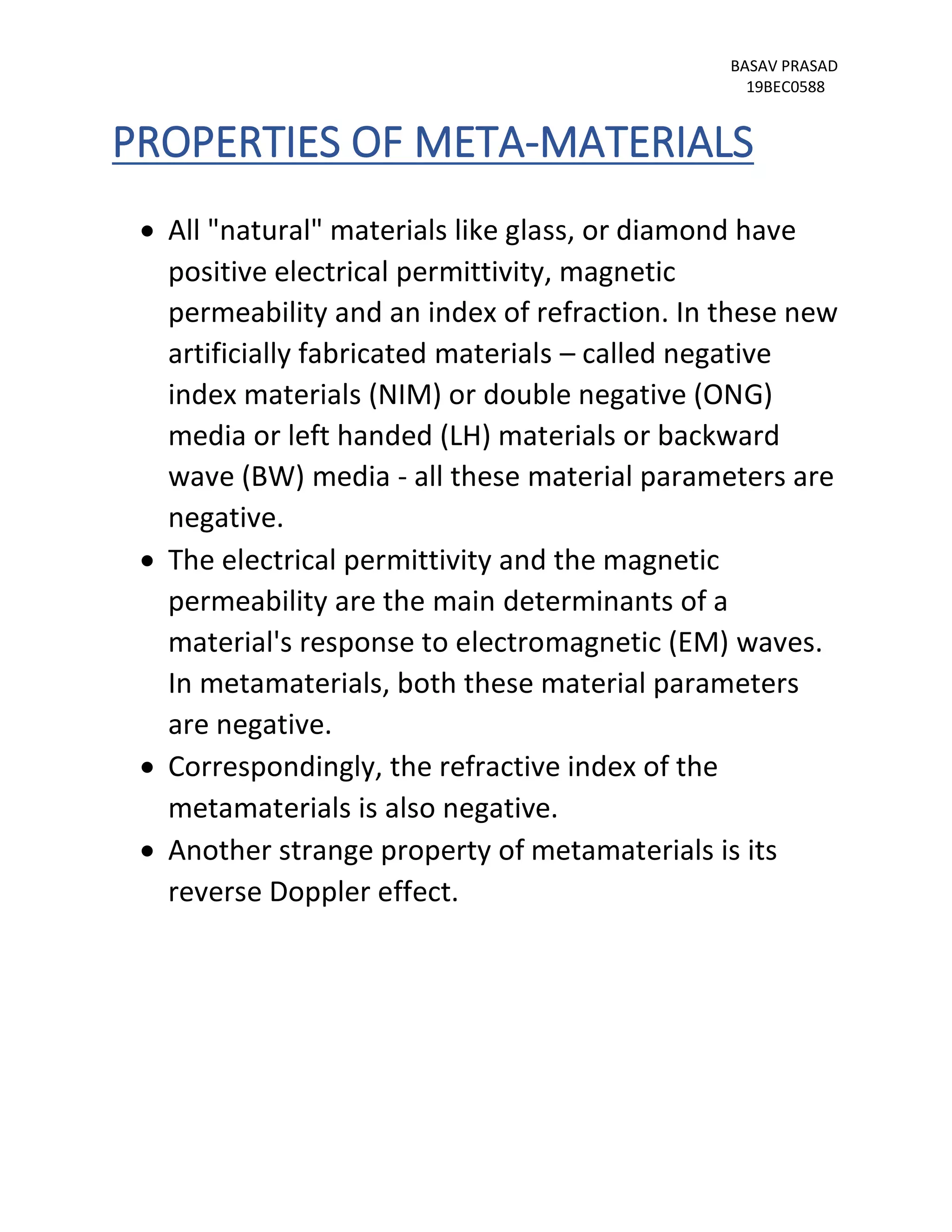 META-MATERIALS : AN OVERVIEW | PDF | Free Download