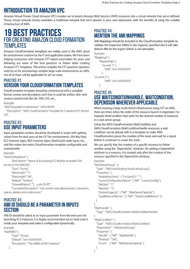 19 best practices for creating amazon cloud formation templates | PDF ...