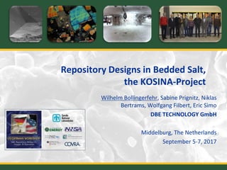19 Repository designs in bedded salt, the KOSINA-Project | PPT