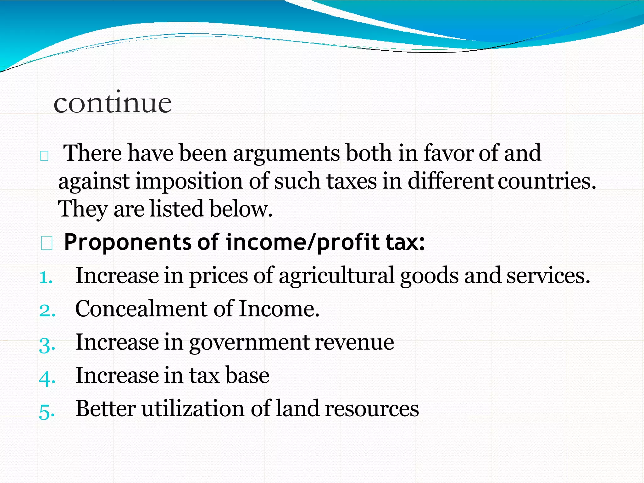 Agriculture taxation And Tax structure | PPTX