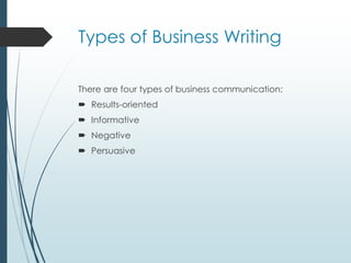 Business Writing | PPTX