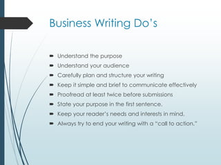 Business Writing | PPTX