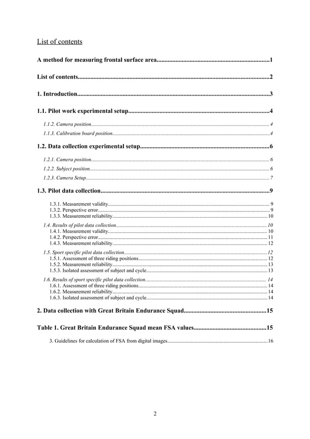 Calculation of FSA method | PDF