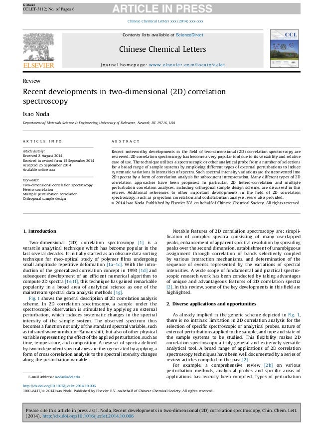 recent developments in 2d spectroscopy noda