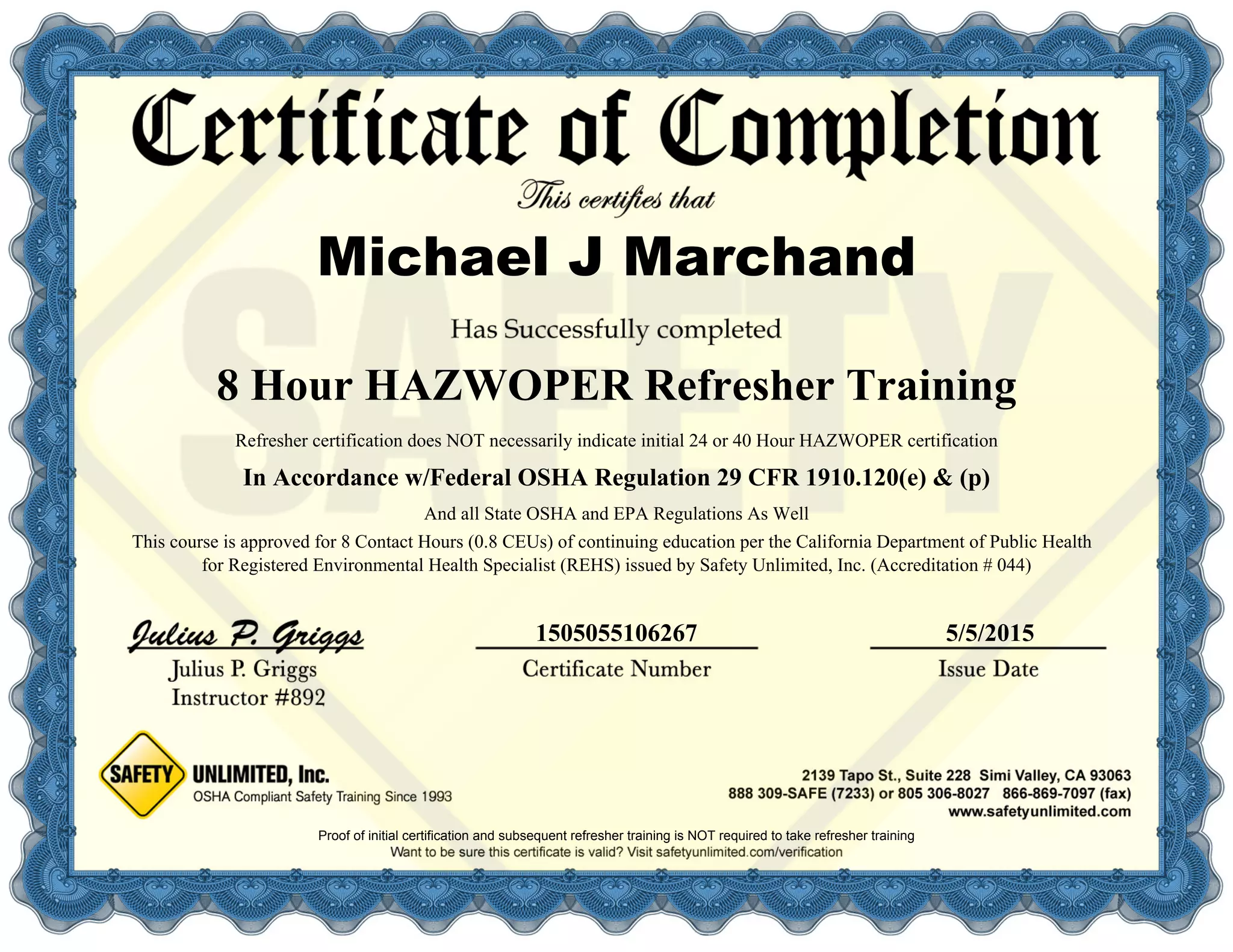 HAZWOPER 8hr refresher | PDF