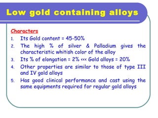 casting alloys dental material | PPT