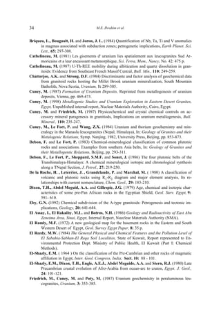 Uranium Geochemistry in Peraluminous Leucogranites of Wadi El-Shallal ...