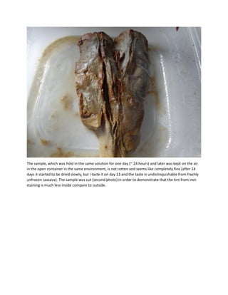 A report about the Cassava treatment by the iron salt | PDF