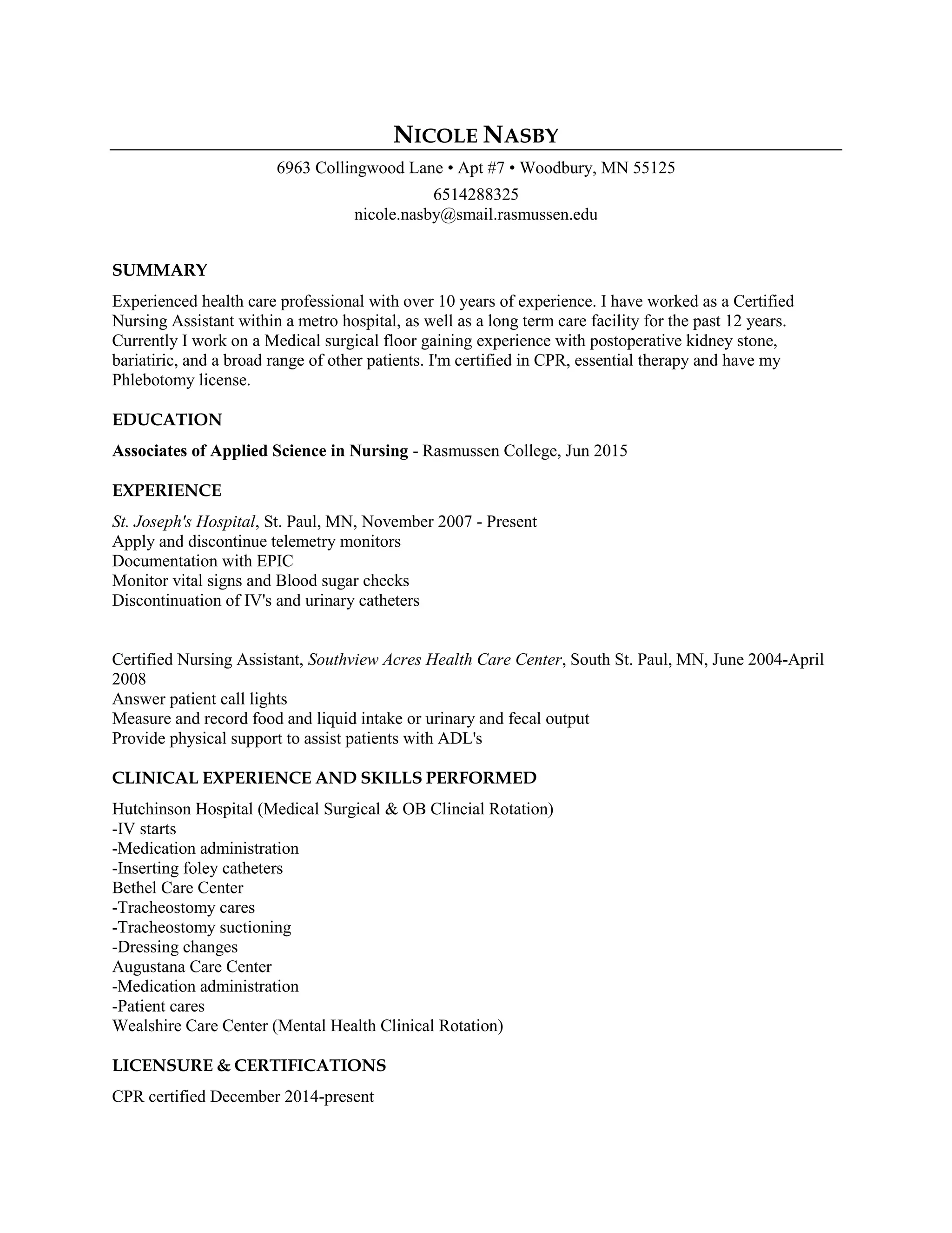 Nikki's Resume | PDF