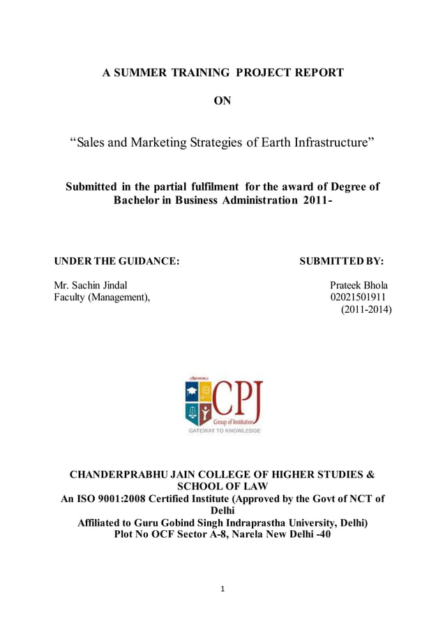 A SUMMER TRAINING PROJECT REPORT | DOCX | Housing Market | Economy