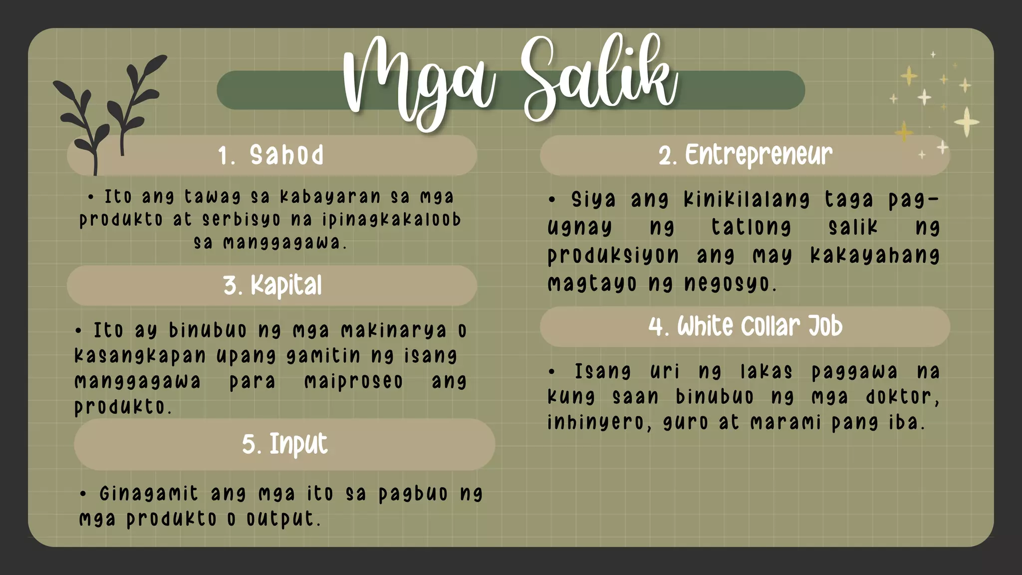 Mga Salik ng Produksiyon | PPTX