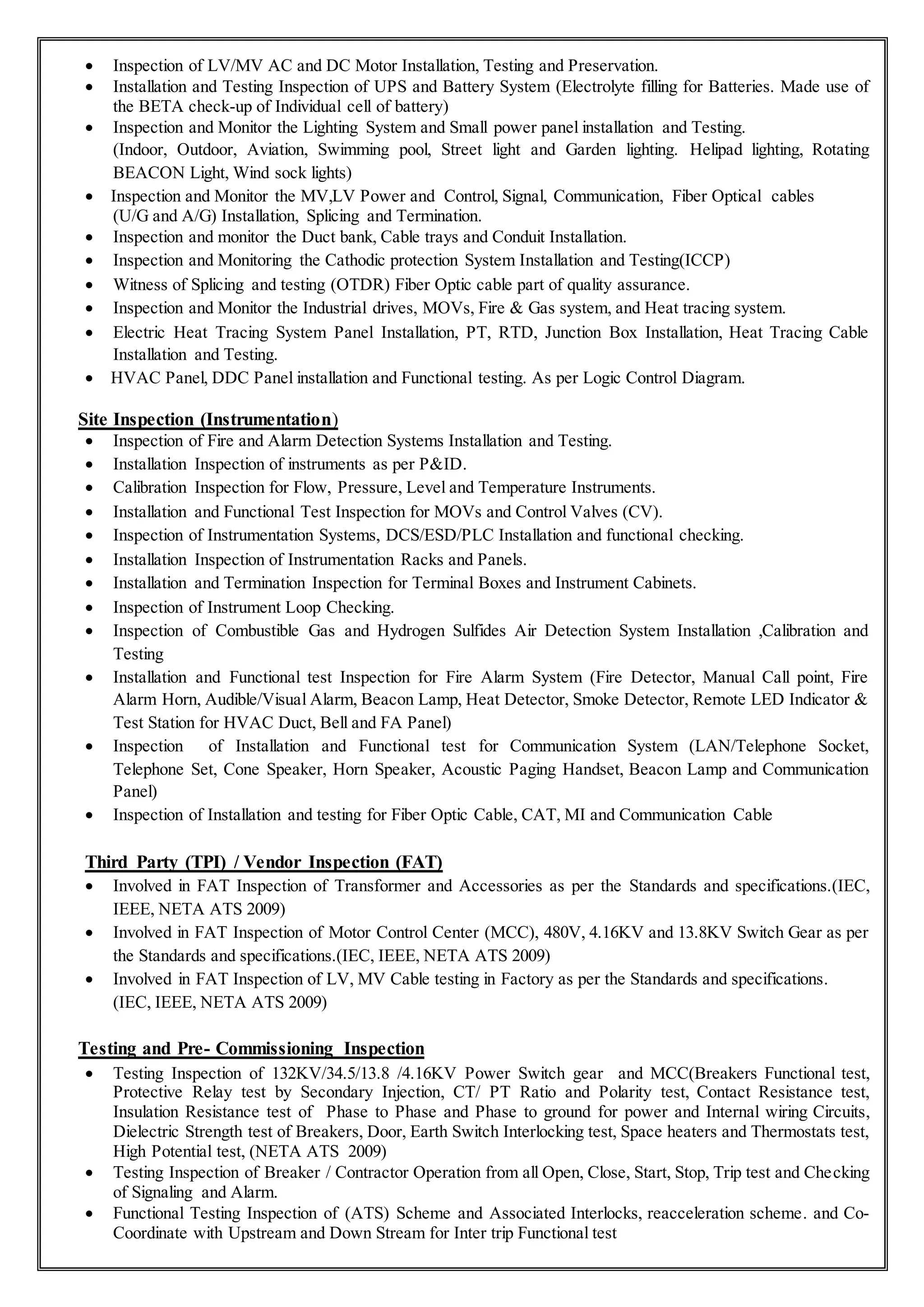 JEYARAJ CV QA-QC Inspector(E &I) | DOCX
