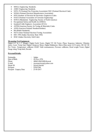 JEYARAJ CV QA-QC Inspector(E &I) | DOCX