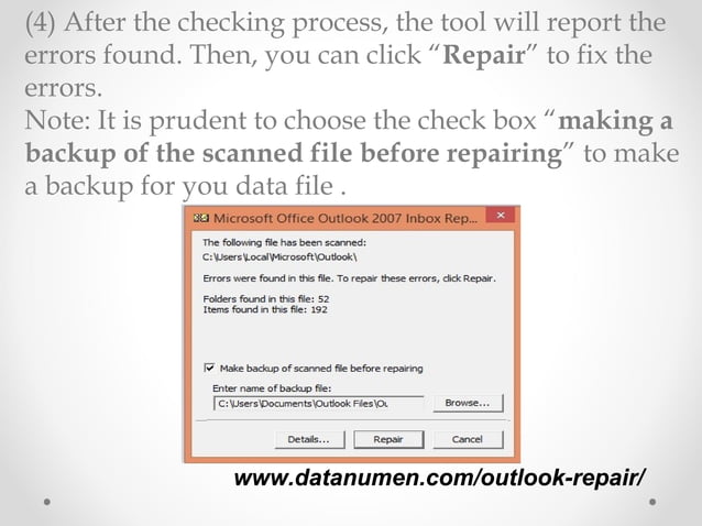 3 Methods to Fix Outlook Error "Unable to display the folder" | PPT ...
