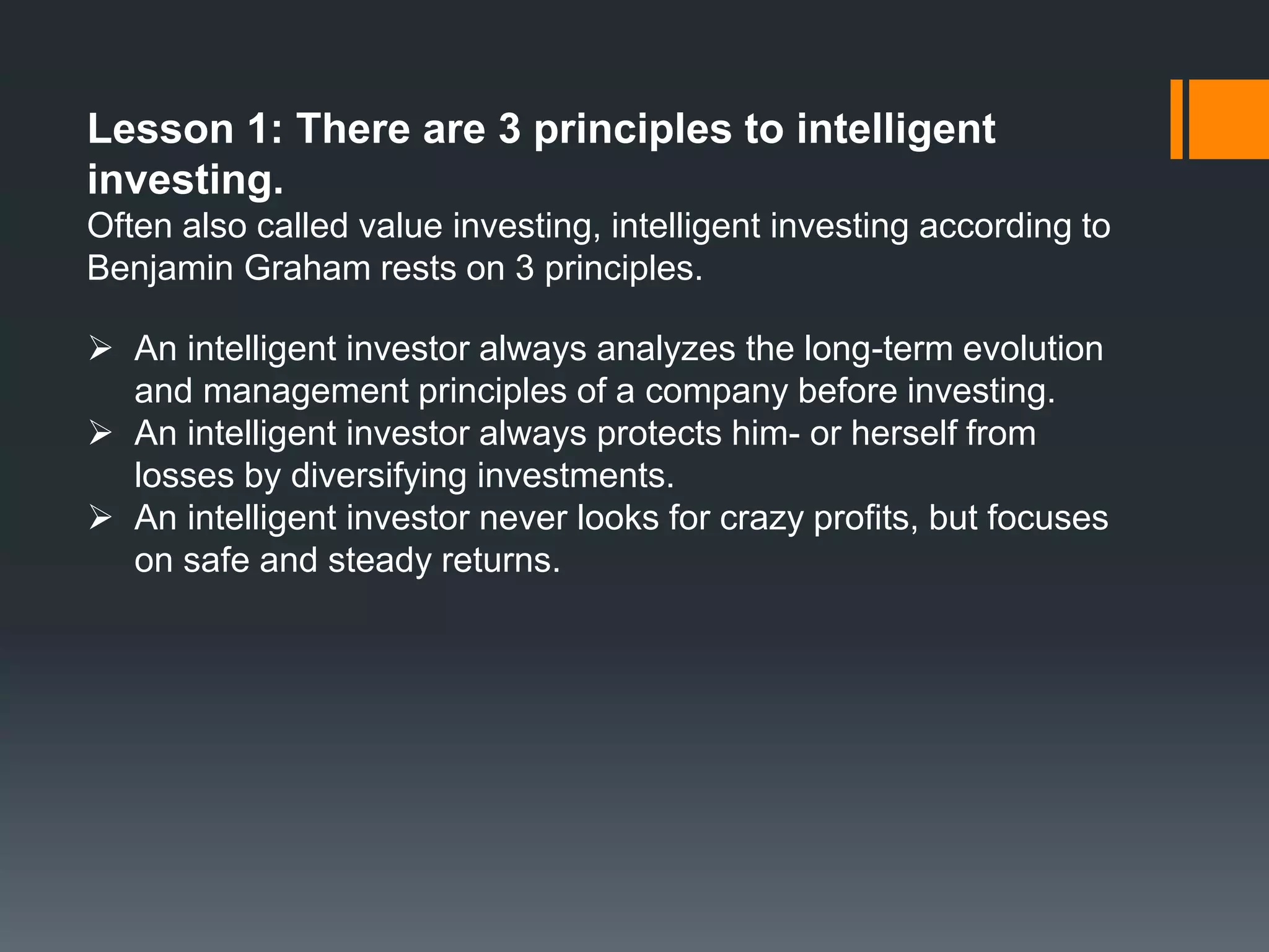 The intelligent investor: Book Review | PPTX