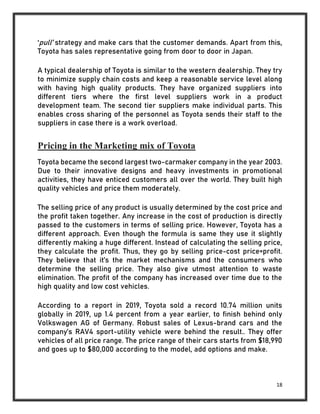 Retail sales project on Toyota | PDF