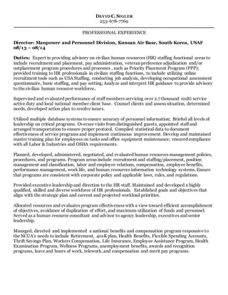 David Sigler Resume | PDF