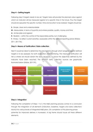 Monitoring and Evaluation Framework | PDF