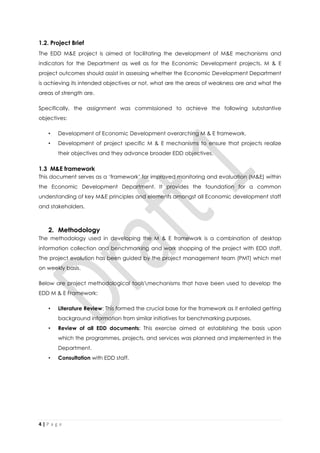 Monitoring and Evaluation Framework | PDF