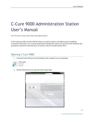 Ccure 9000 Admin user's manual | PDF