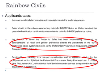 Objective Criteria used to evaluate and award bids R Esau | PPTX