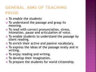 Teaching of poetry and prose at High school.pptx | Homework and Study ...