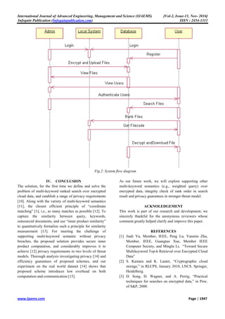 enhanced secure multi keyword top k retrieval in cloud | PDF
